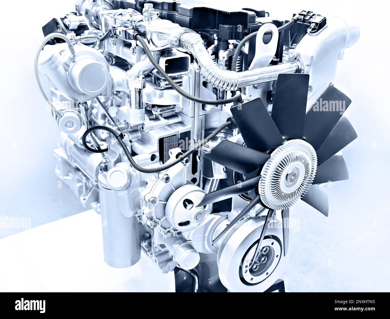 Modern diesel engine on exhibition Stock Photo - Alamy
