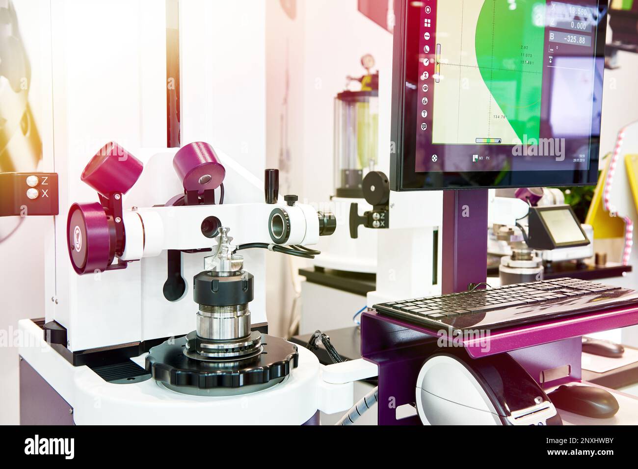 Industrial measuring device with monitor Stock Photo - Alamy