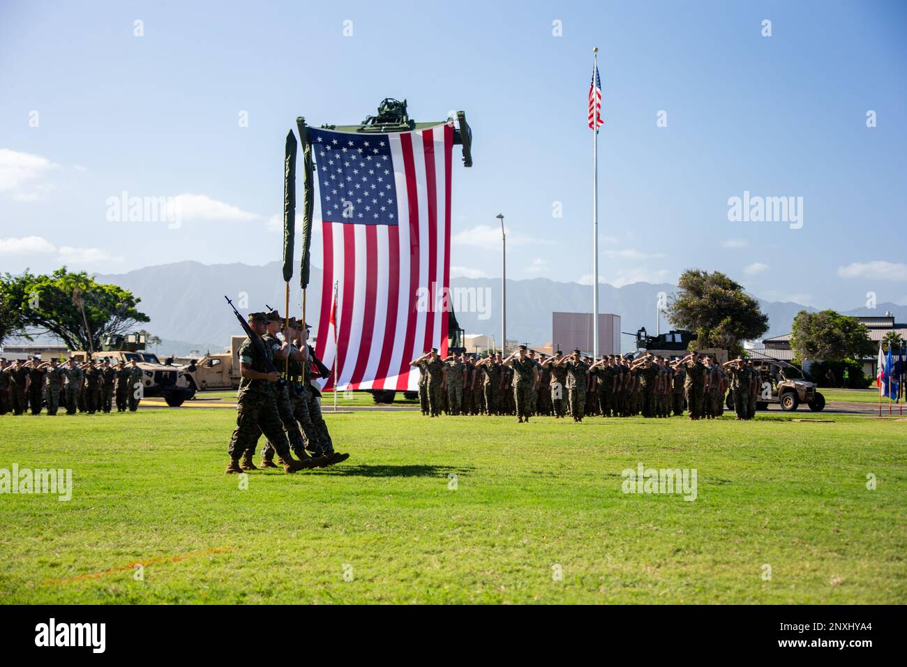 U.S. Marines participate in the deactivation ceremony for 3d Battalion ...