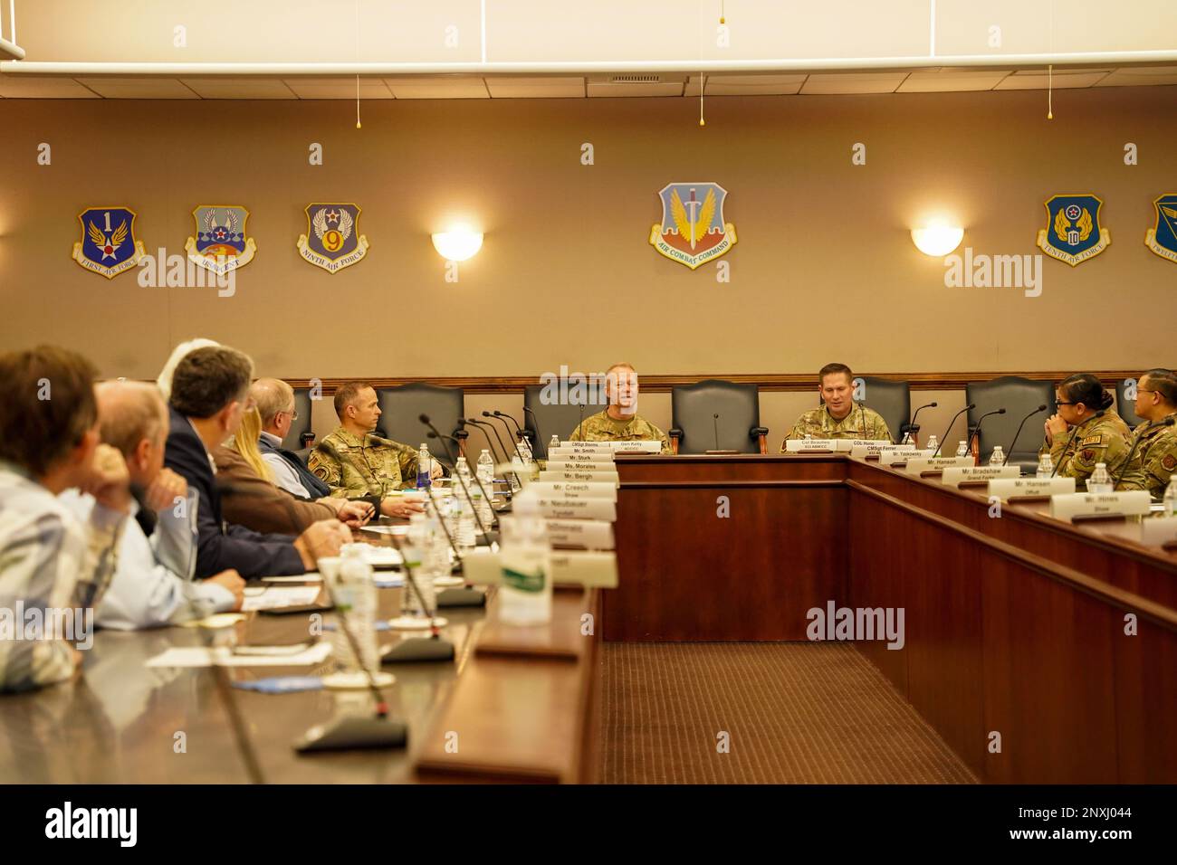 U.S. Air Force Gen. Mark Kelly (center left), commander Air Combat ...