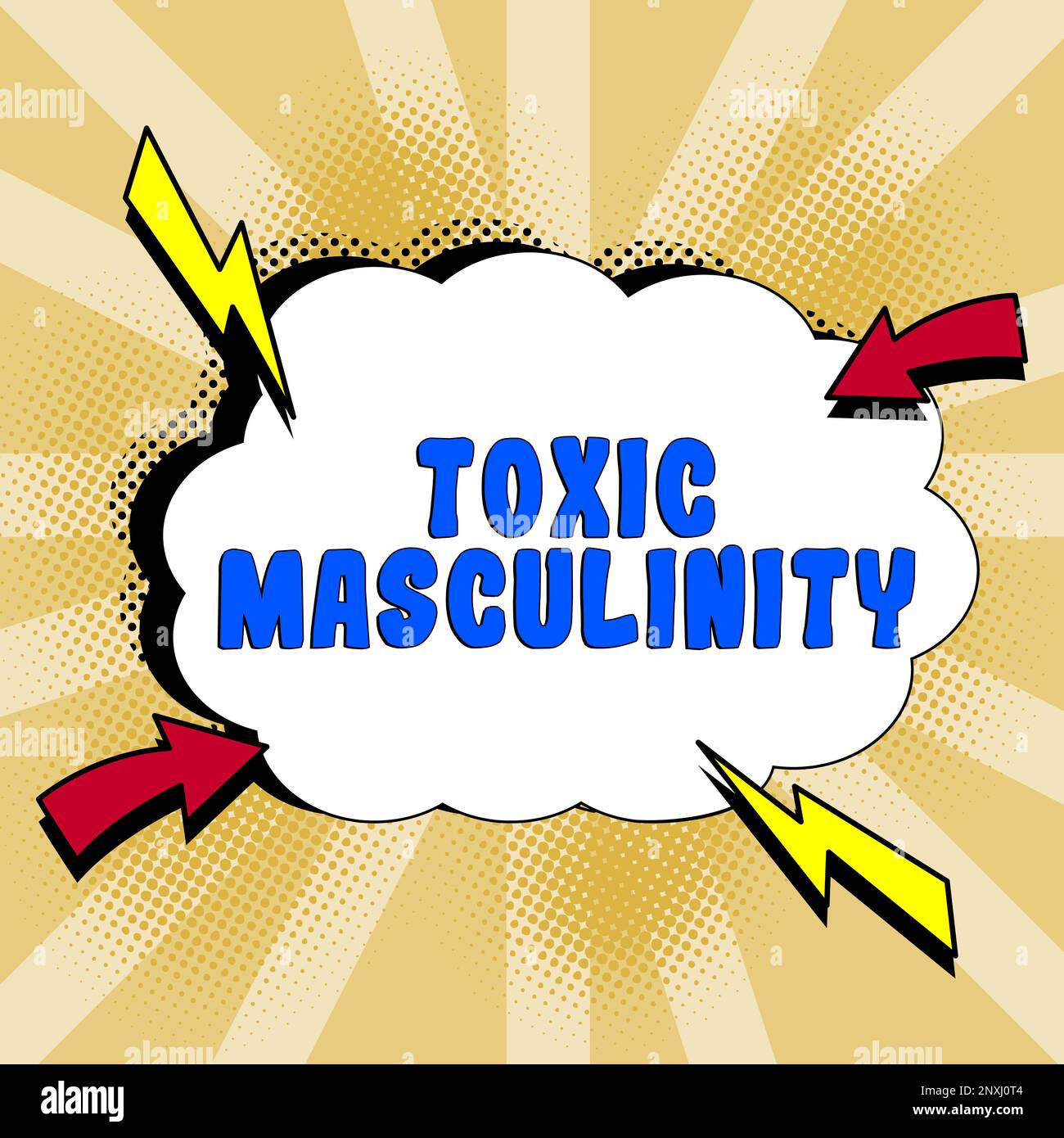 Conceptual caption Toxic Masculinity. Conceptual photo describes narrow ...