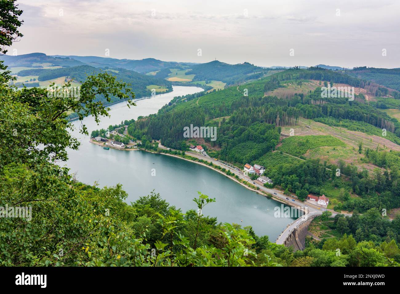 Marsberg: lake Diemelsee or Diemel Reservoir (Diemelstausee), dam in ...