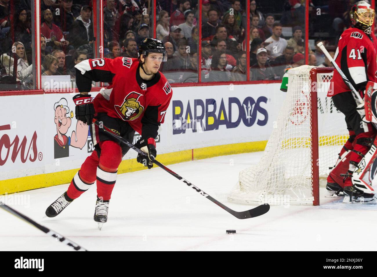 February 15, 2018: Ottawa Senators defenseman Thomas Chabot (72 ...