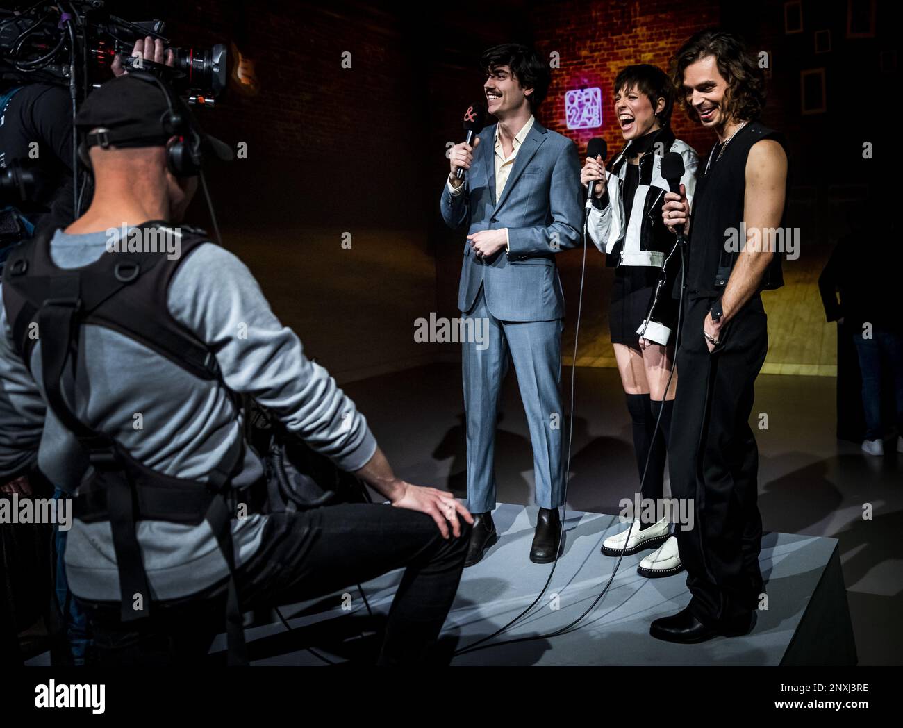 ROTTERDAM - The Dutch song festival duo Mia & Dion during the ...