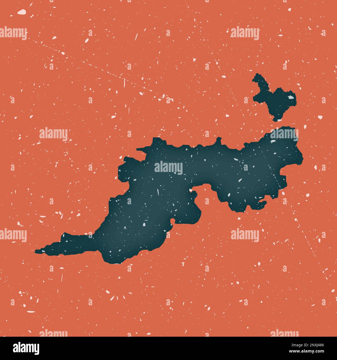 Guana Island vintage map. Grunge map with distressed texture. Guana ...
