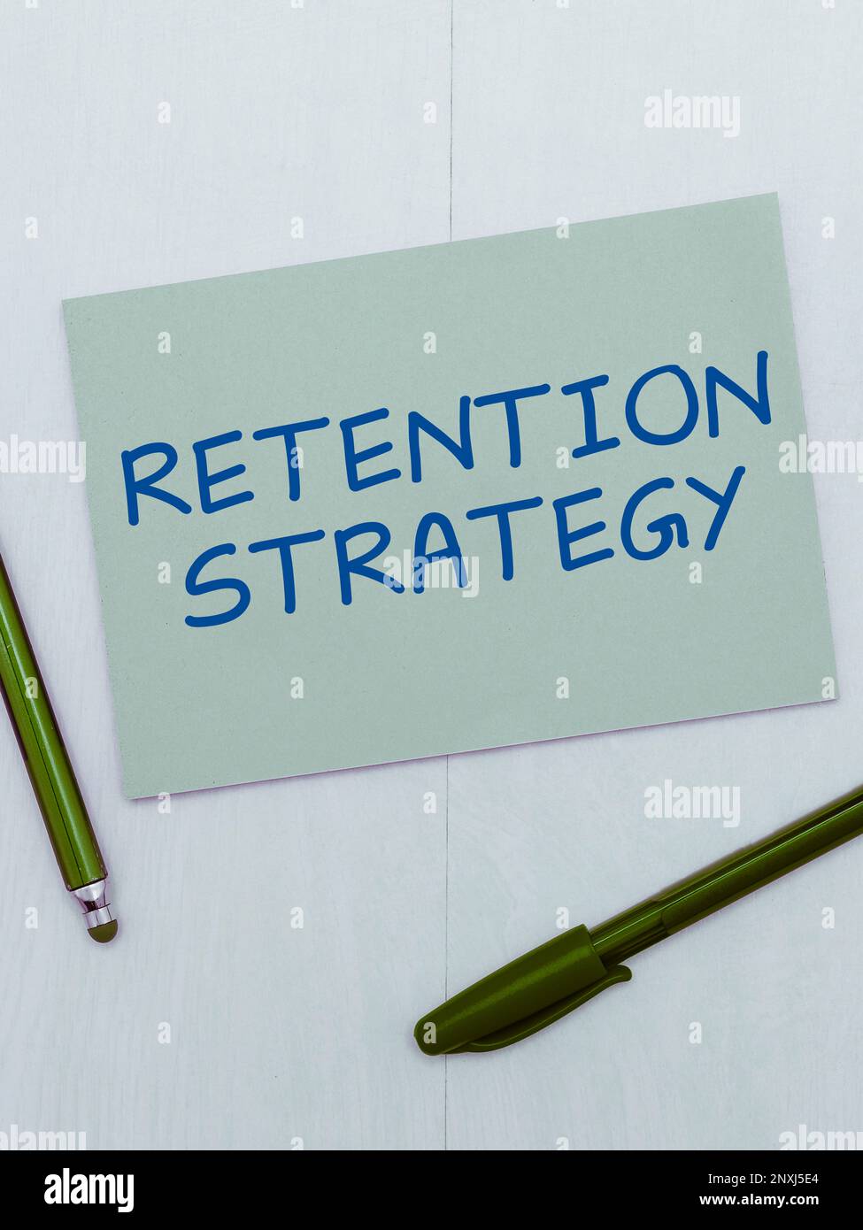 Text showing inspiration Retention Strategy. Business idea activities ...