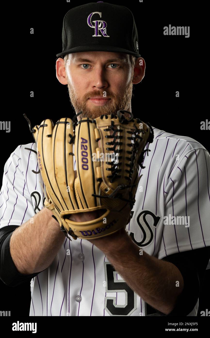 SCOTTSDALE, AZ - FEBRUARY 24: Relief pitcher Daniel Bard (52) poses for ...