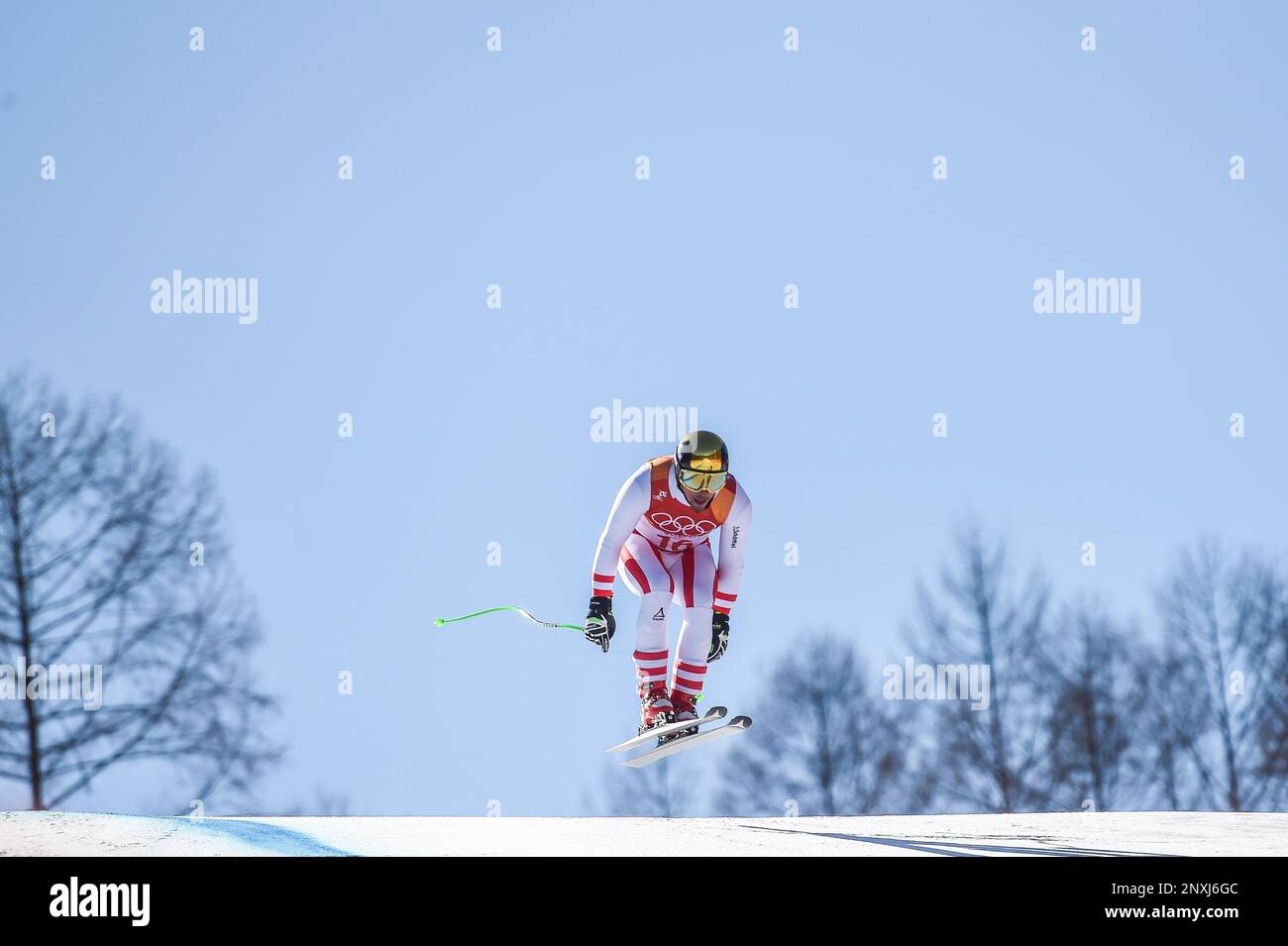 February 15, 2018: Max Franz of Austria competing in mens downhill at ...