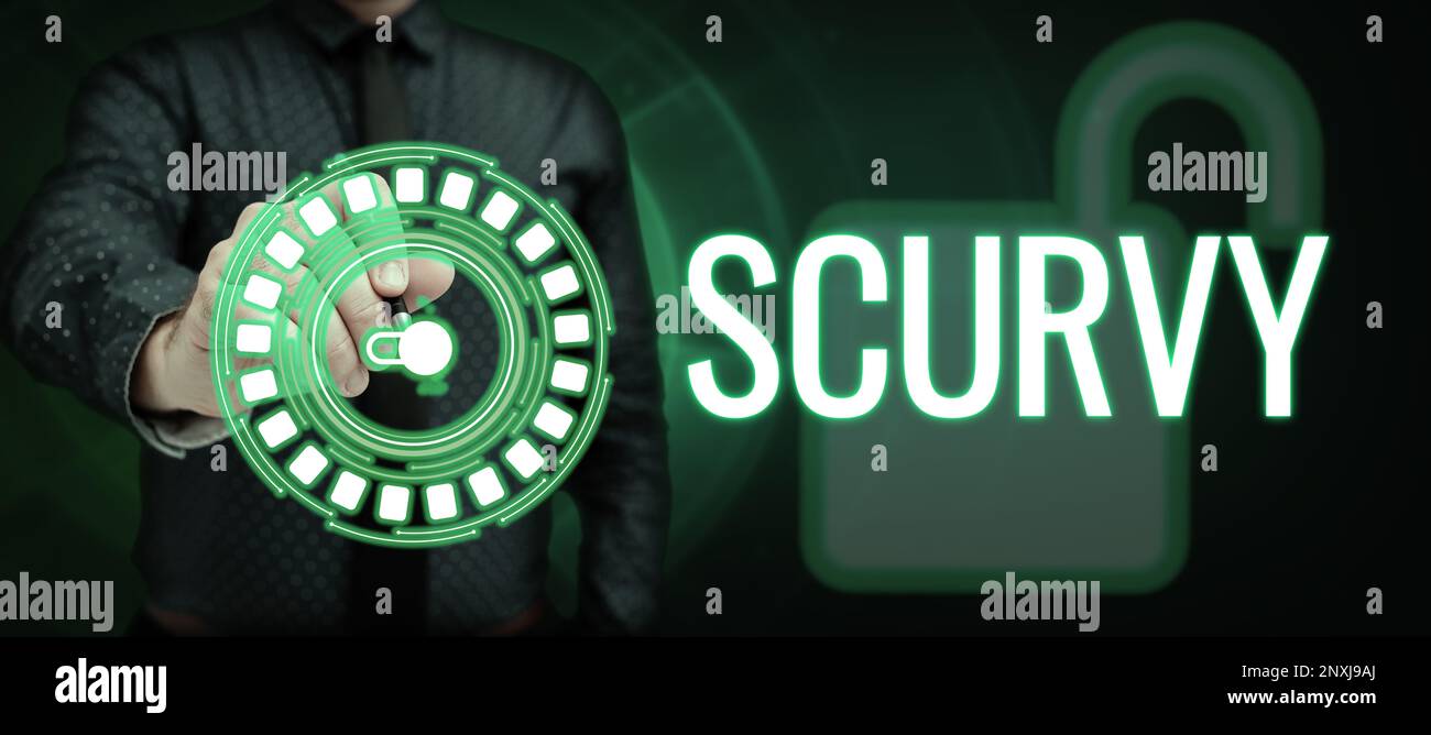 Inspiration showing sign Scurvy. Concept meaning disease caused by a ...