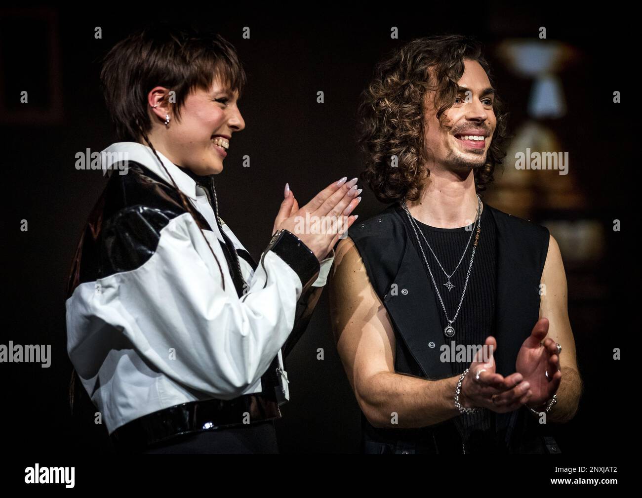 ROTTERDAM - The Dutch song festival duo Mia & Dion during the ...