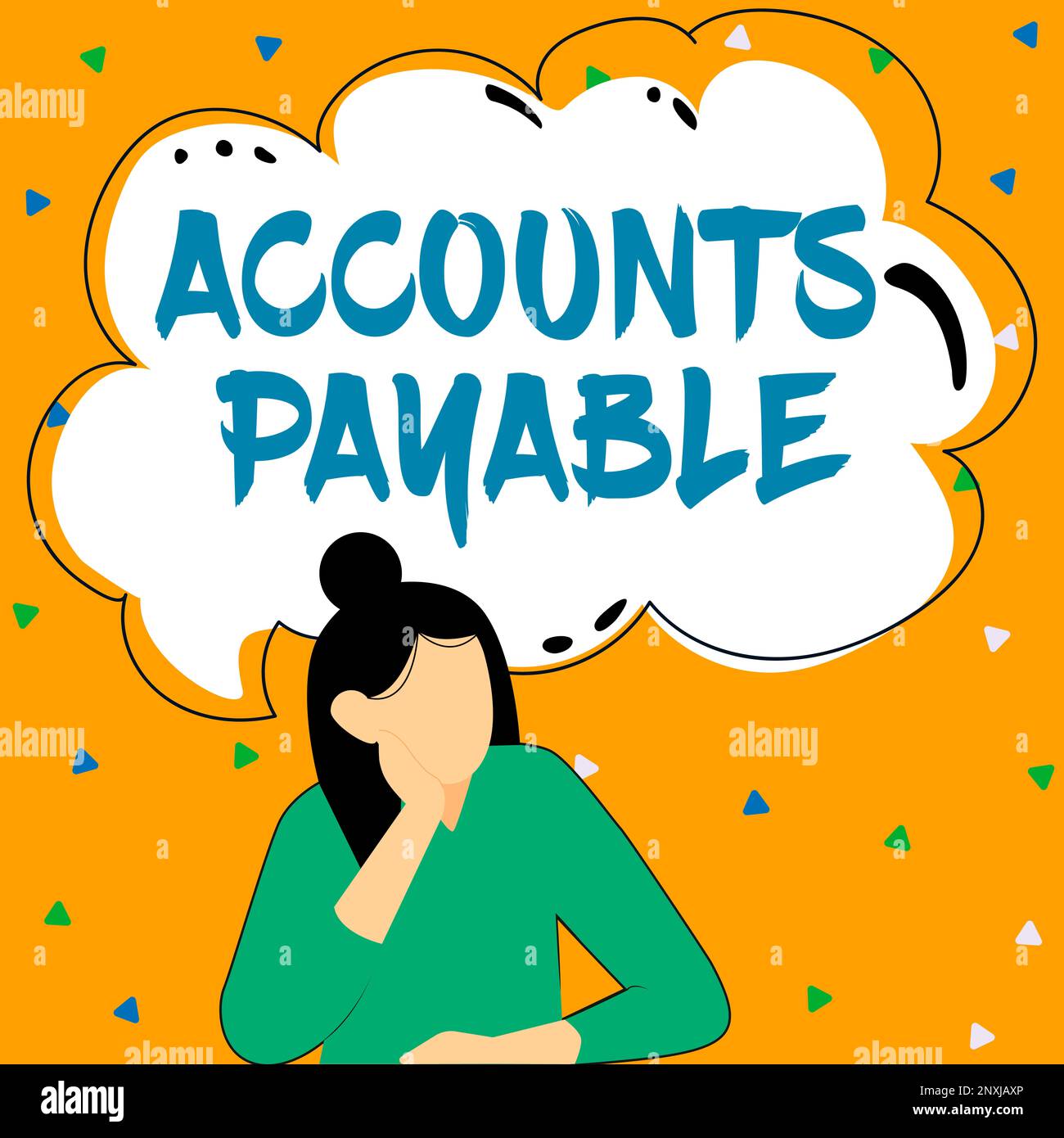 Text sign showing Accounts Payable. Business overview money owed by a ...