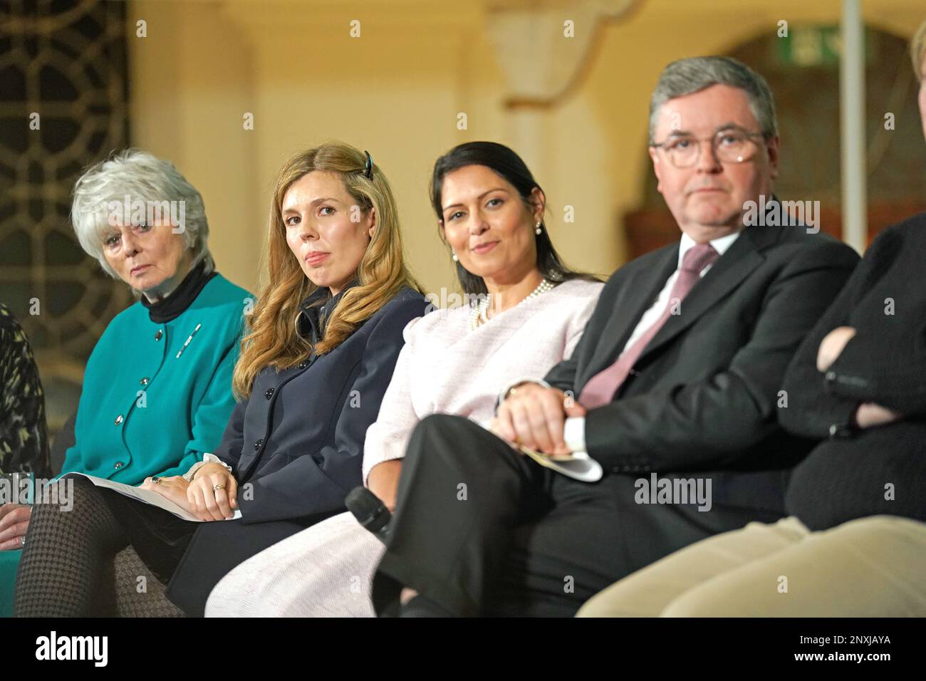 (left-right) Joanna Simpson's mother Diana Parkes, Carrie Johnson ...