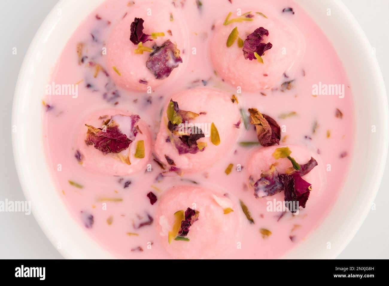 Lachhedar Pink Rose Rabdi Also Called Lachha Gulab Rabri, Gulabi Rabidi ...