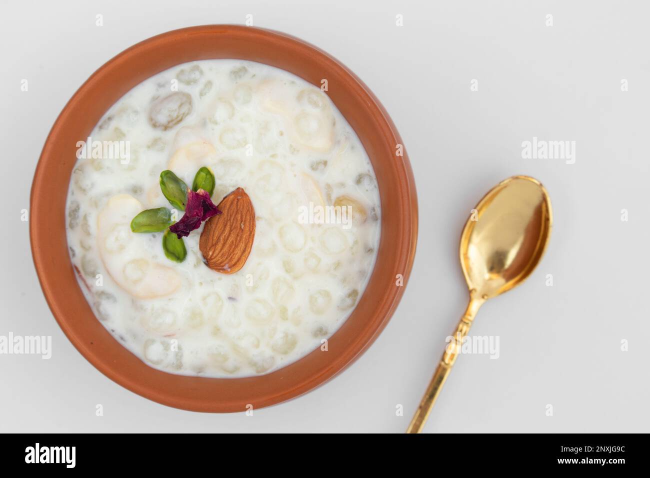 Indian Fasting Food Sabudana Kheer, Sagudana Khir Or Sago Seed Pudding ...