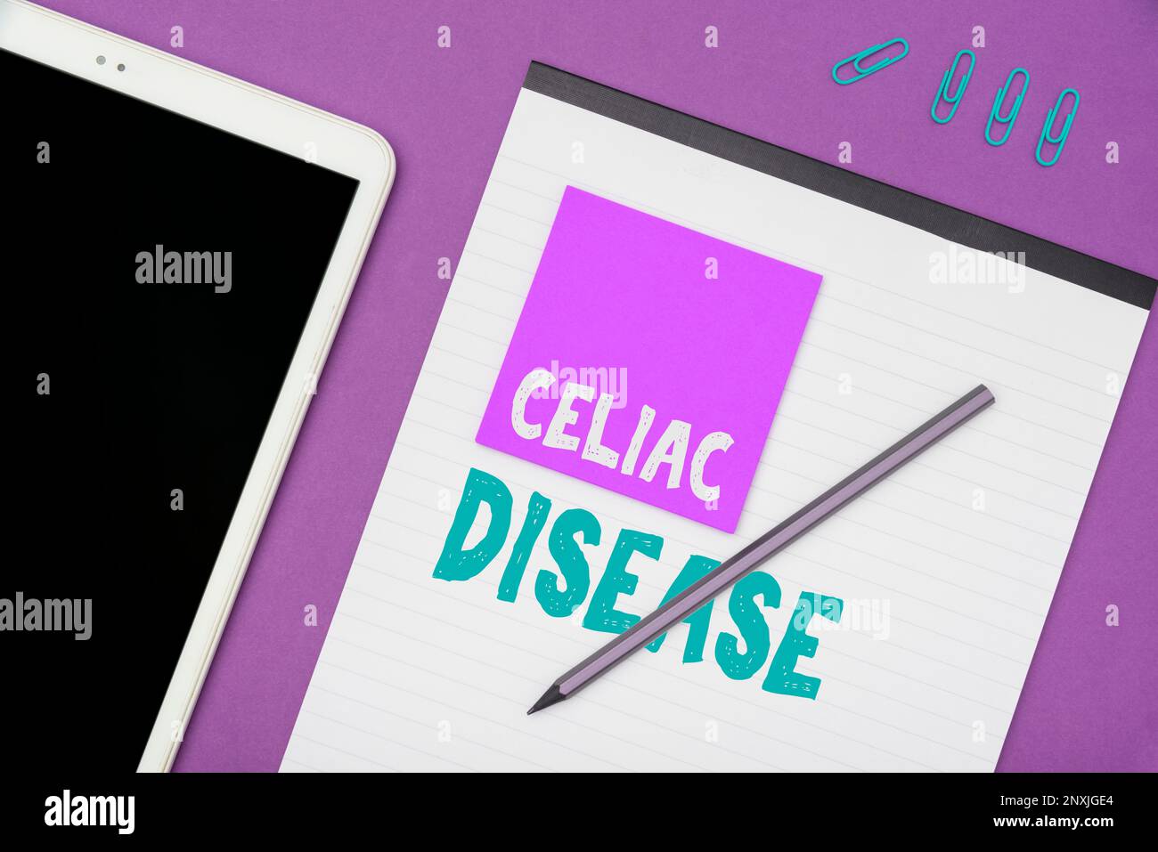 Sign displaying Celiac Disease. Word Written on Small intestine is ...