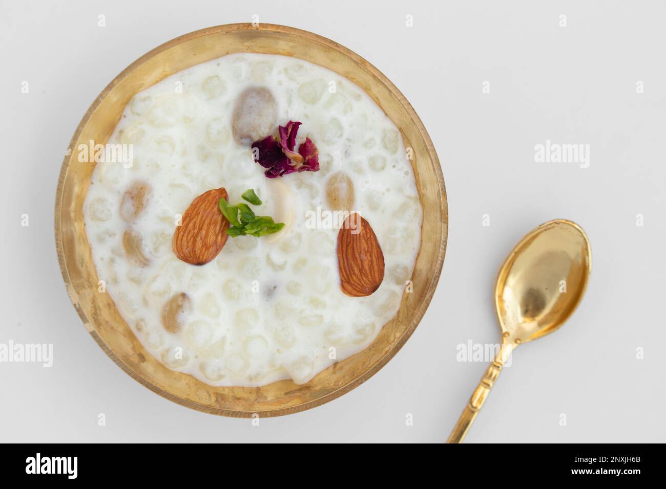 Indian Fasting Food Sabudana Kheer, Sagudana Khir Or Sago Seed Pudding ...