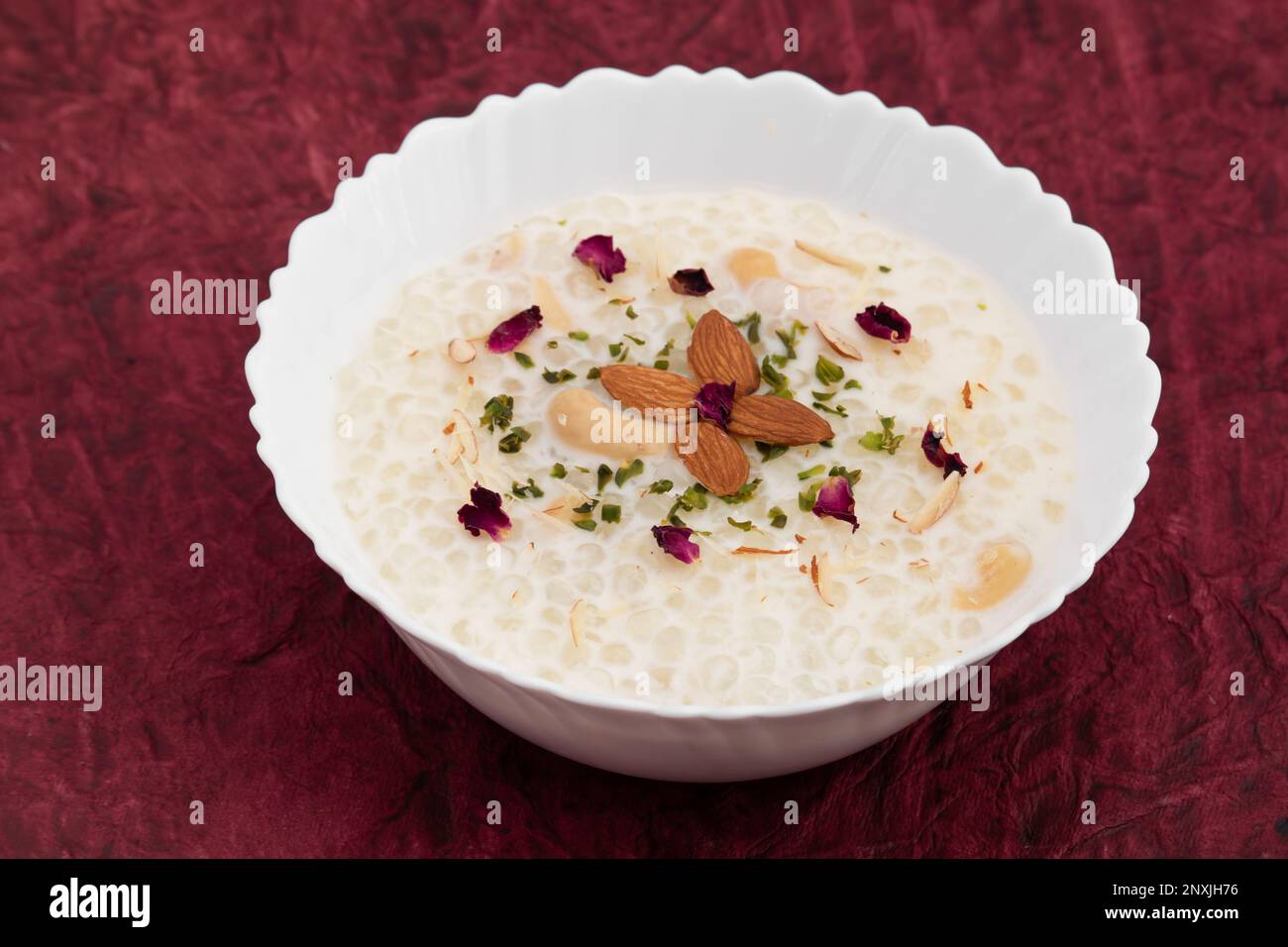 Indian Fasting Food Sabudana Kheer, Sagudana Khir Or Sago Seed Pudding ...