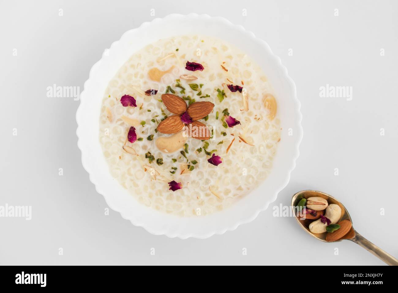 Indian Fasting Food Sabudana Kheer, Sagudana Khir Or Sago Seed Pudding ...