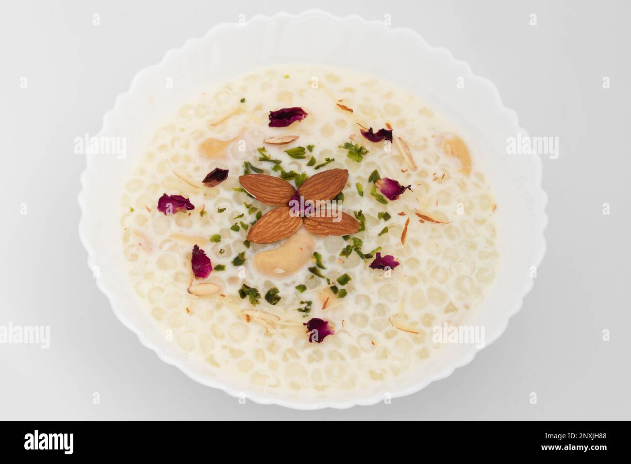 Indian Fasting Food Sabudana Kheer, Sagudana Khir Or Sago Seed Pudding ...