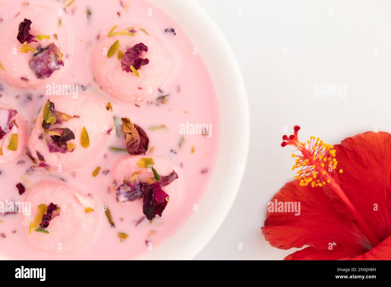 Lachhedar Pink Rose Rabdi Also Called Lachha Gulab Rabri, Gulabi Rabidi ...