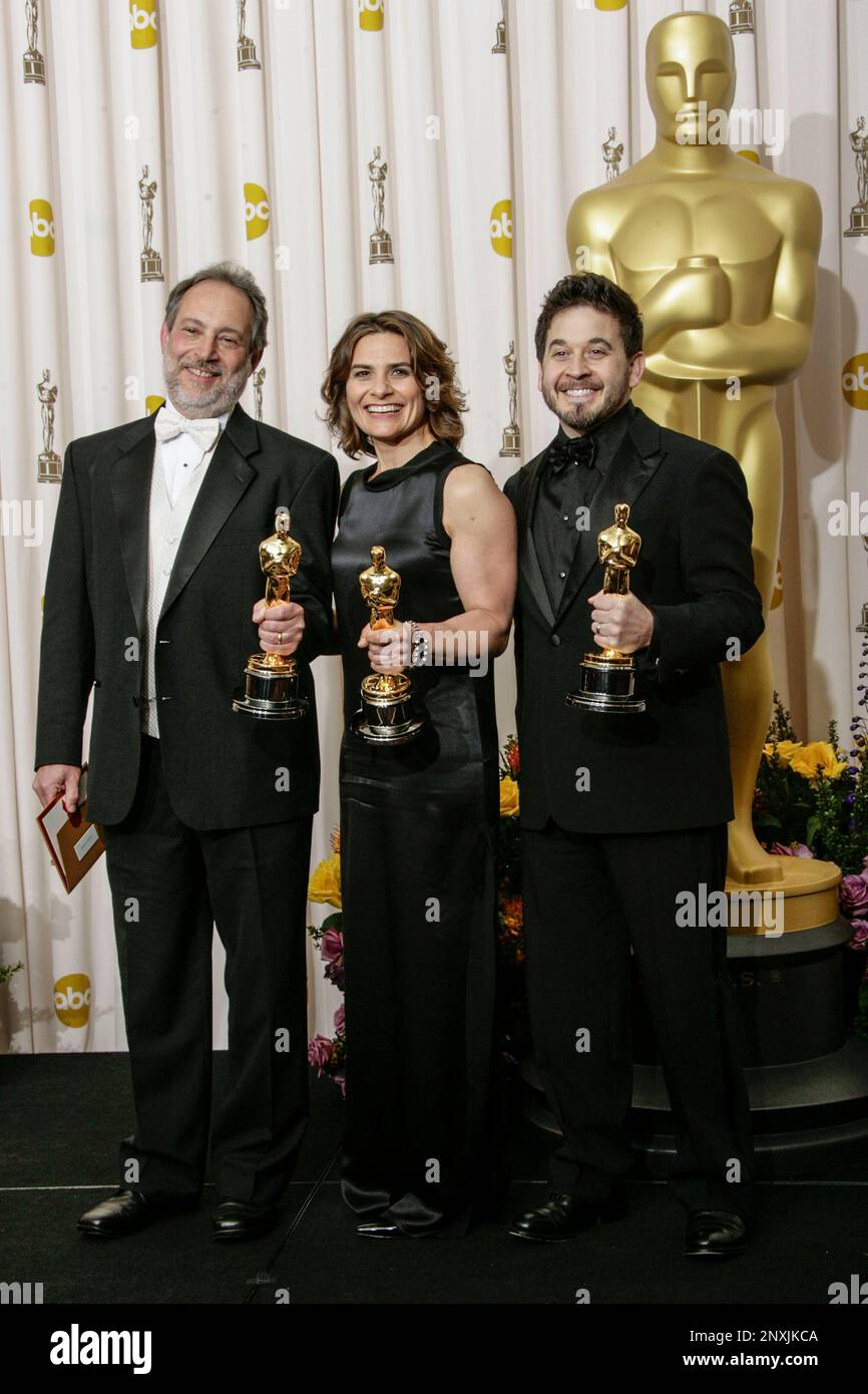 (L-R) Sound mixers Ed Novick, Lora Hirschberg, and Gary A. Rizzo ...