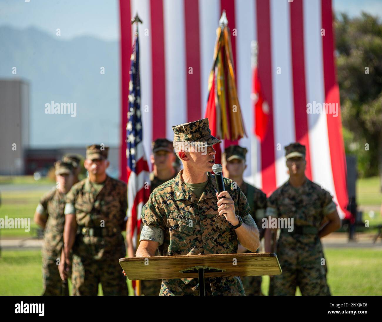 U.S. Marine Corps Col. Timothy S. Brady, commanding officer, 3d Marine ...