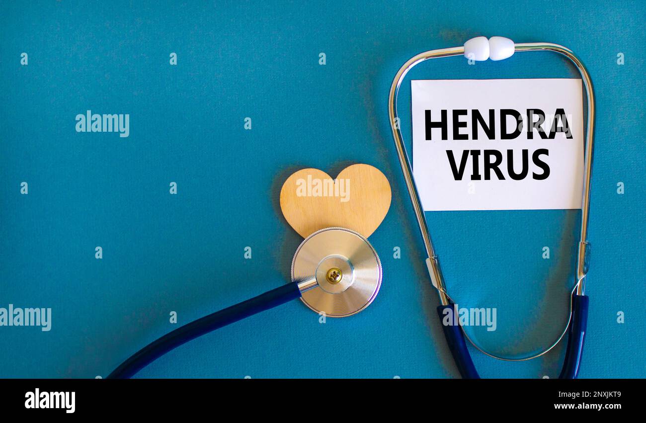 Hendra virus symbol. Concept words Hendra virus on white paper card ...
