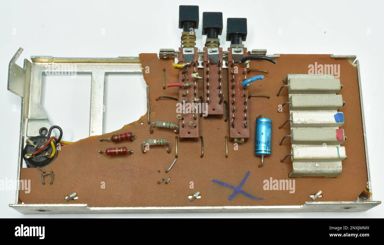 Retro Motherboard of a vintage radio Stock Photo - Alamy