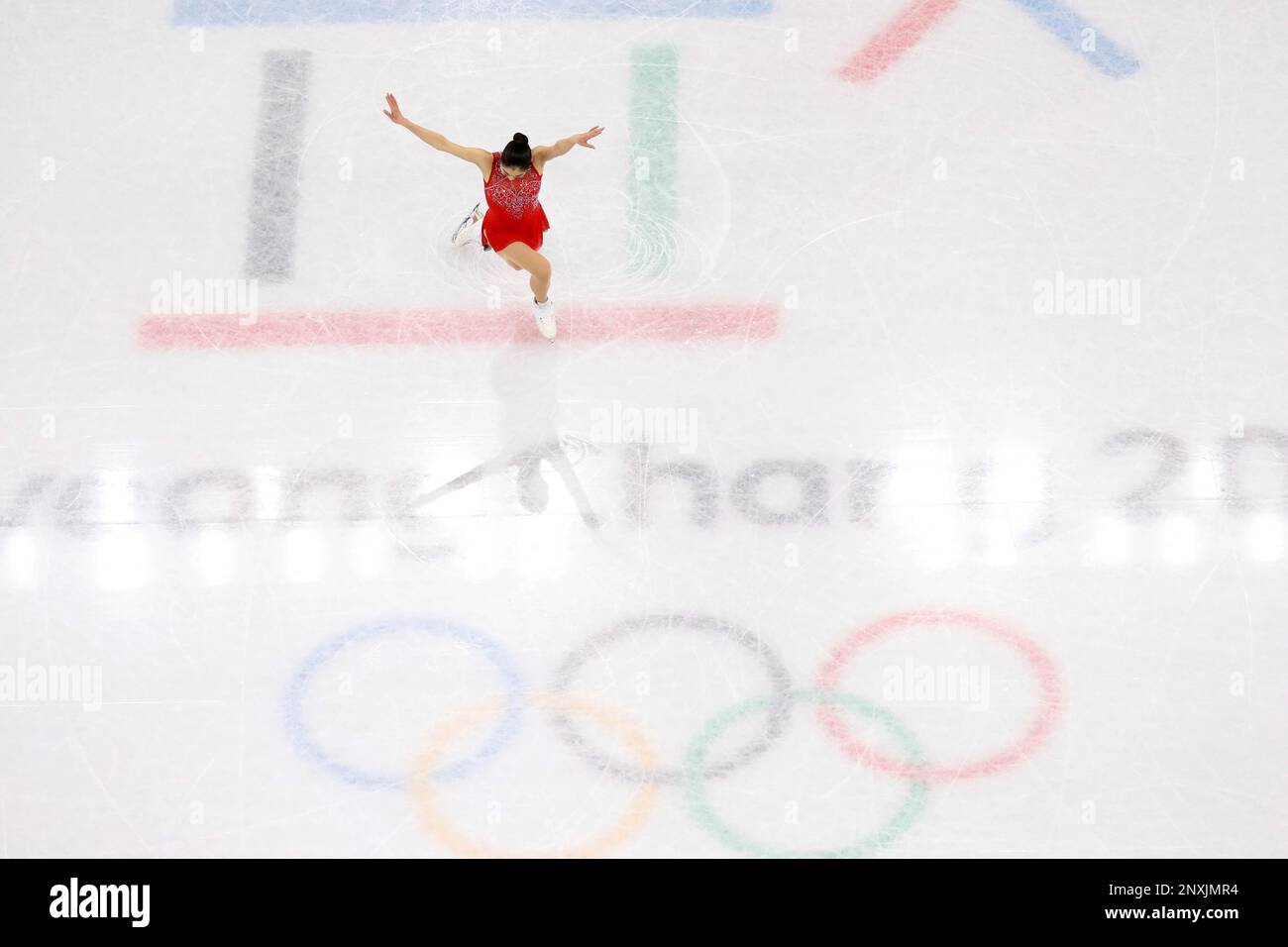 U.S. figure skater Mirai NAGASU performs during the team event Ladies ...