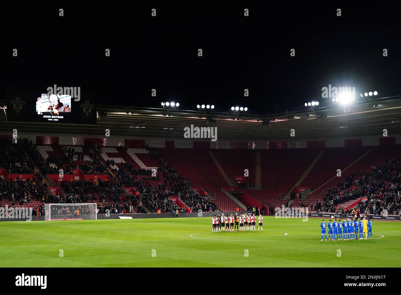 A tribute to John Motson during the Emirates FA Cup fifth round match ...