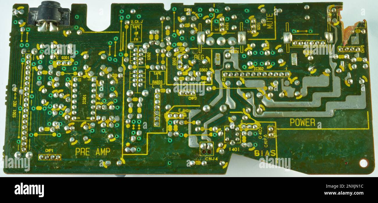 Retro Motherboard of a vintage radio Stock Photo - Alamy