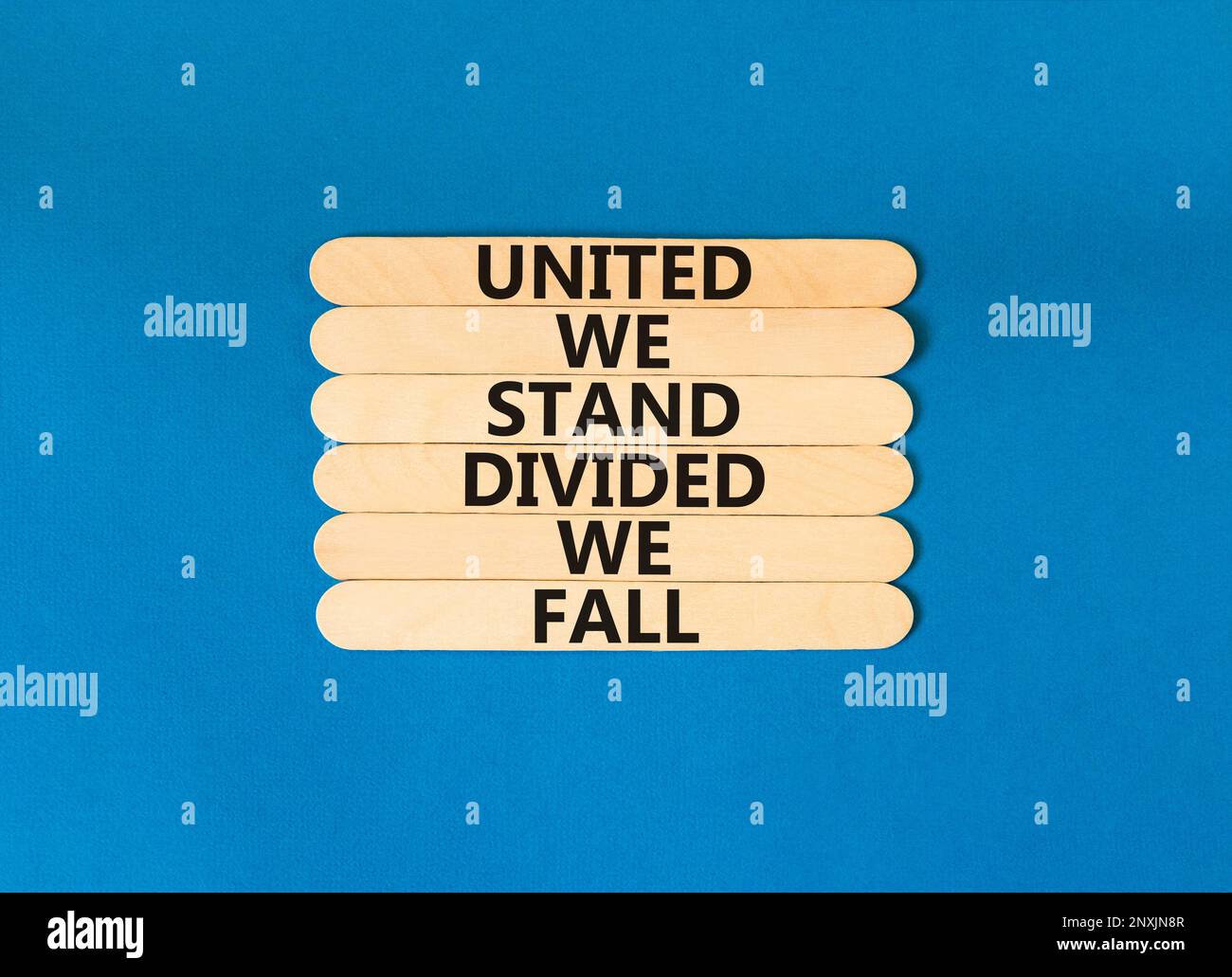 United or divided symbol. Concept words United we stand divided we fall ...