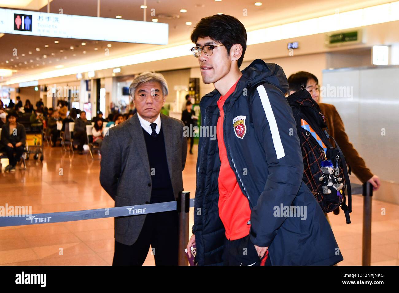 Chinese football player Lyu Wenjun of Shanghai SIPG F.C. is pictured ...