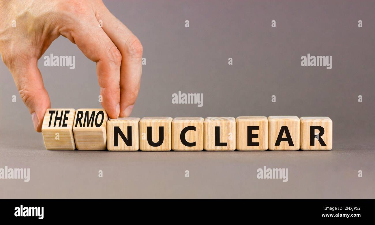 Nuclear or thermonuclear energy symbol. Concept words Nuclear or ...