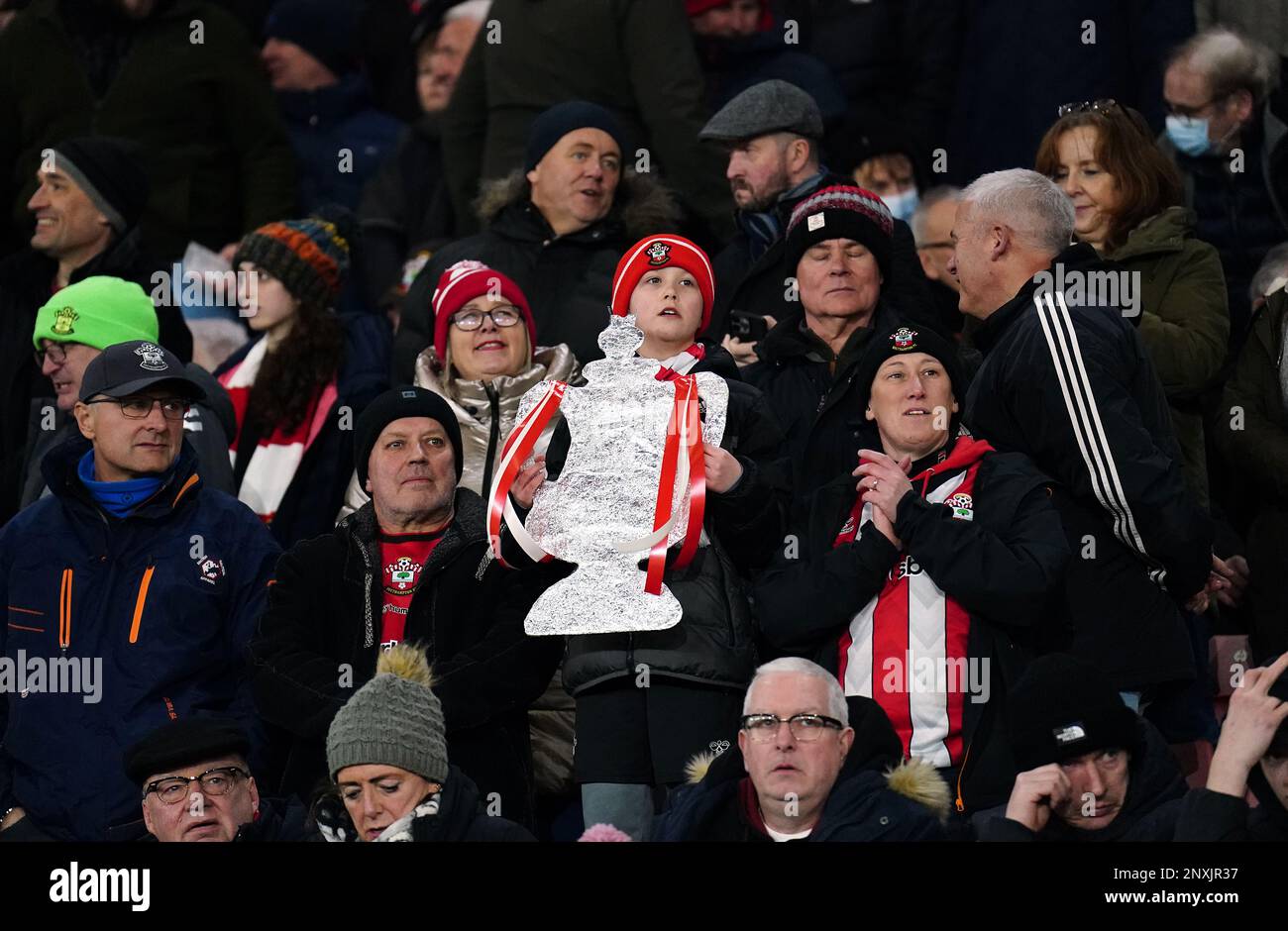 Southampton fans in the stands during the Emirates FA Cup fifth round ...
