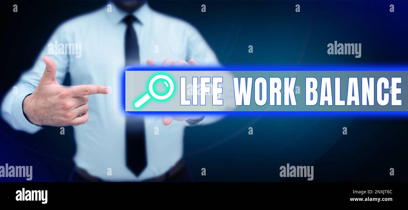Text showing inspiration Life Work Balance. Concept meaning stability ...