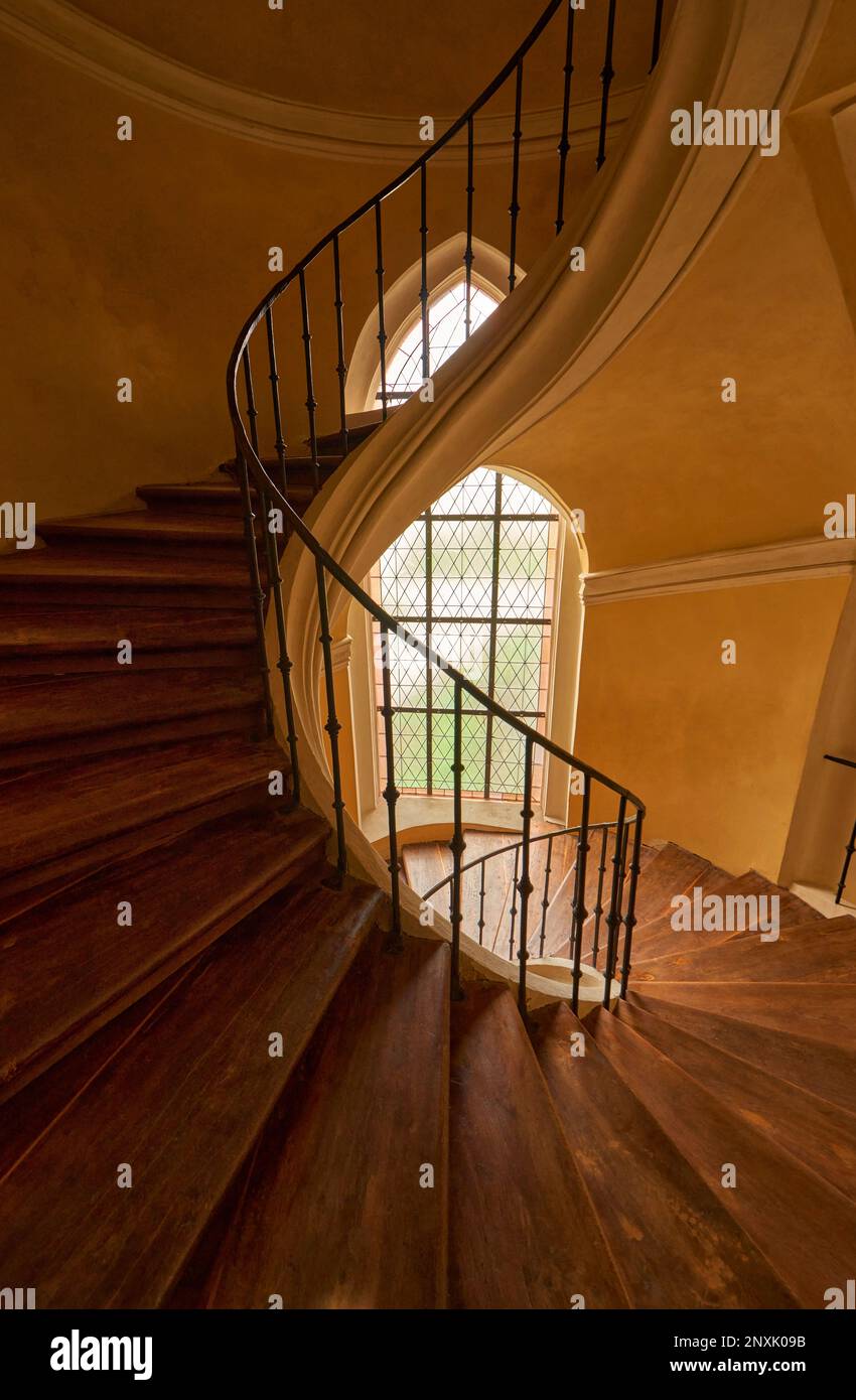 Medieval wooden staircase hi-res stock photography and images - Alamy