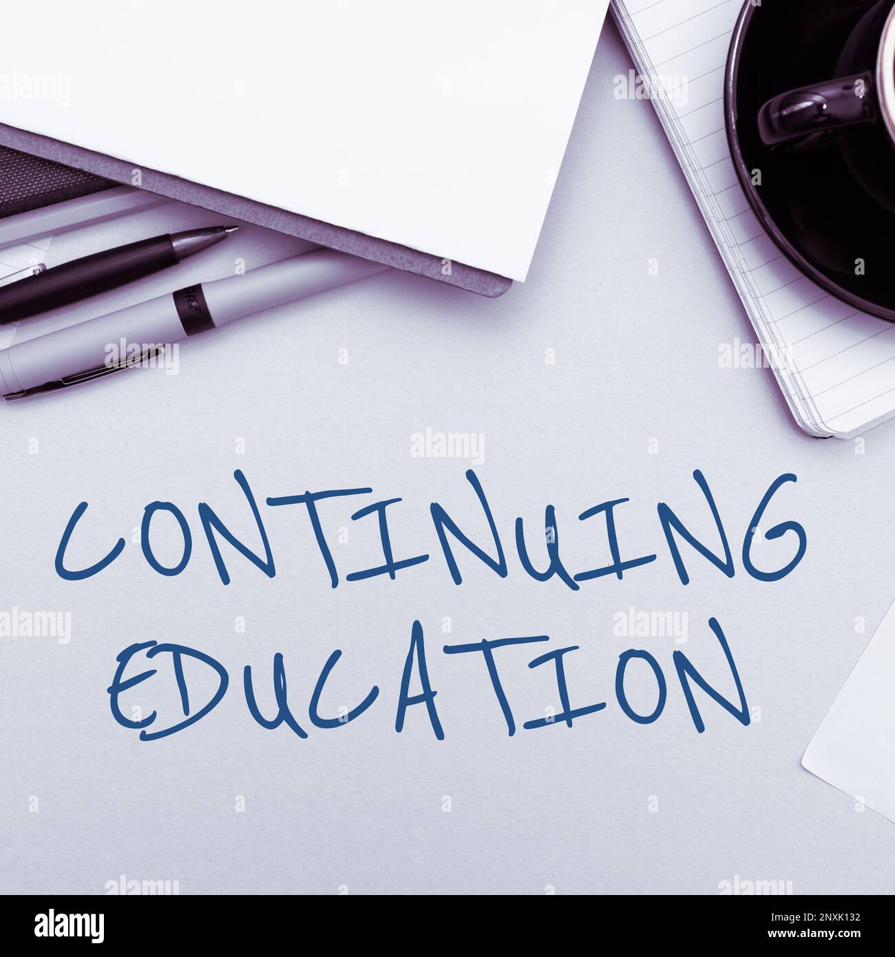 Text caption presenting Continuing Education. Conceptual photo Continued Learning Activity ...
