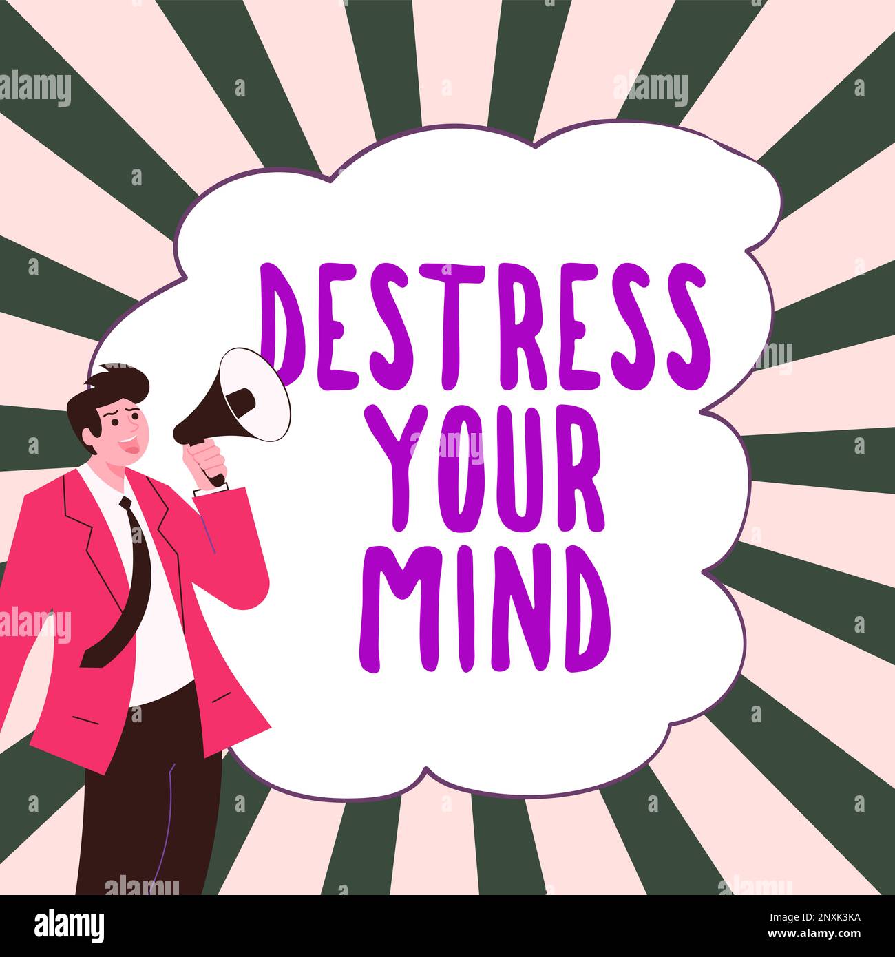 Conceptual caption Destress Your Mind. Internet Concept to release ...