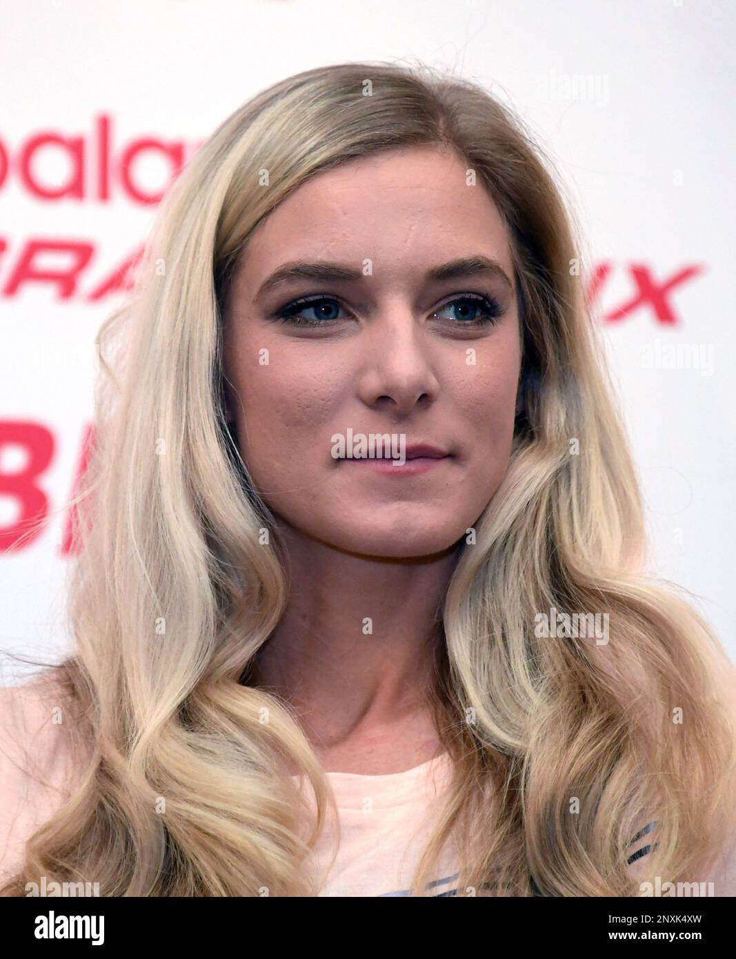 Emma Coburn during a press conference prior to the New Balance Indoor ...