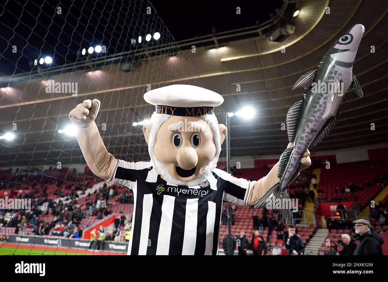 Grimsby Town mascot The Mighty Mariner during the Emirates FA Cup fifth ...