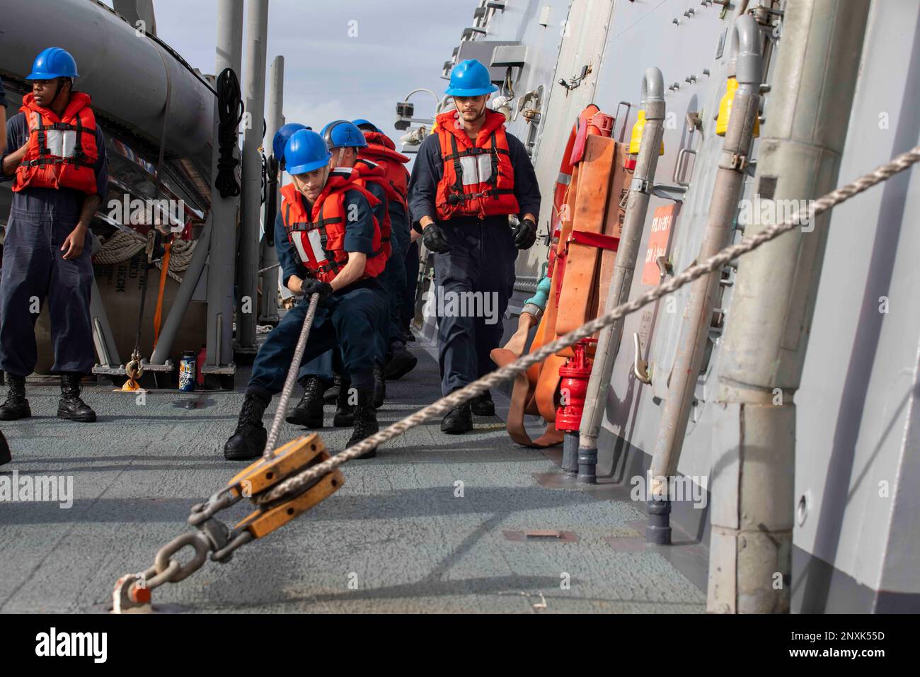 230214-N-SN516-1084 SOUTH CHINA SEA (Feb. 14, 2023) U.S. Navy Sailors ...
