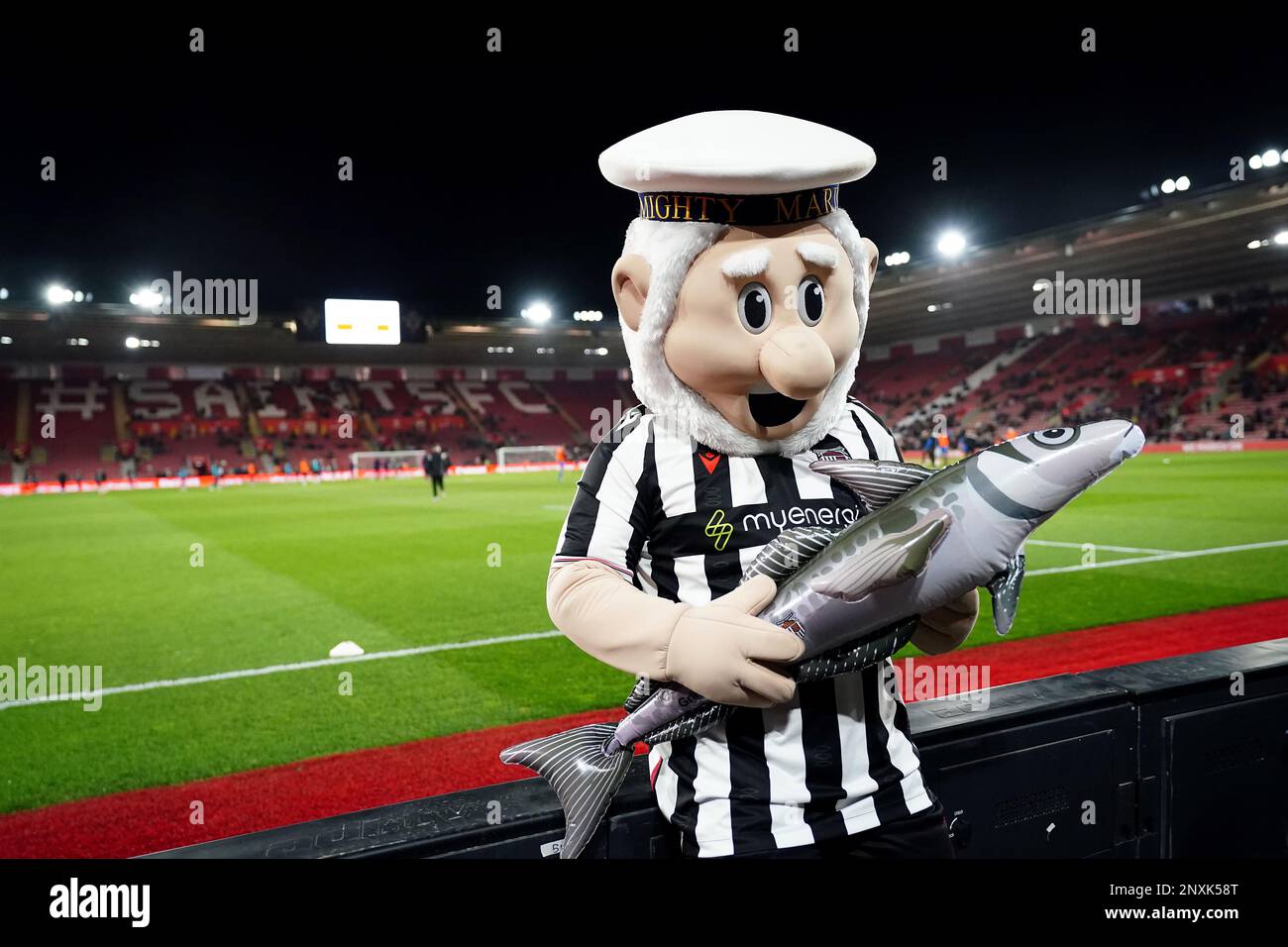 Grimsby Town mascot The Mighty Mariner during the Emirates FA Cup fifth ...
