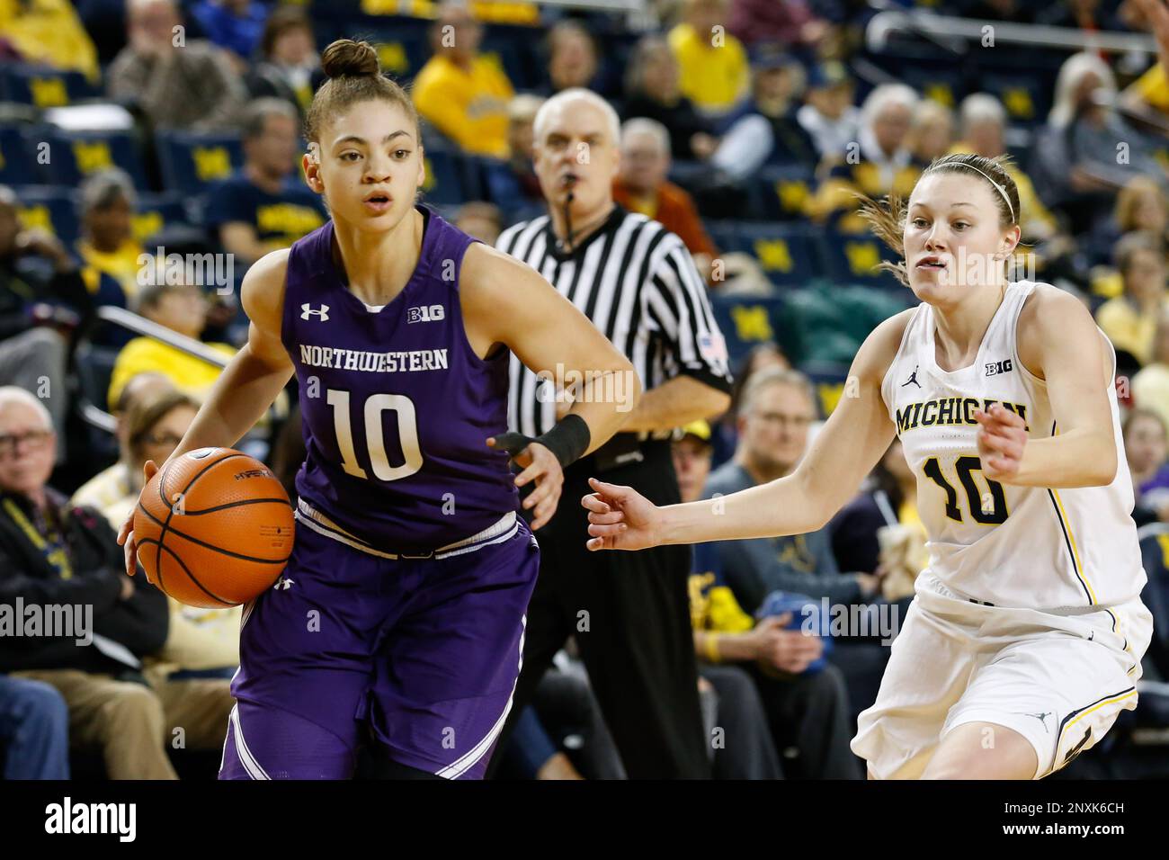 ANN ARBOR, MI - FEBRUARY 08: Northwestern Wildcats guard Lindsey ...