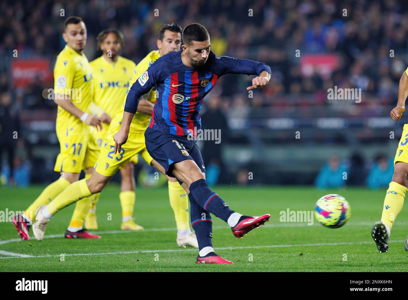 BARCELONA - FEB 19: Ferran Torres in action during the LaLiga match ...