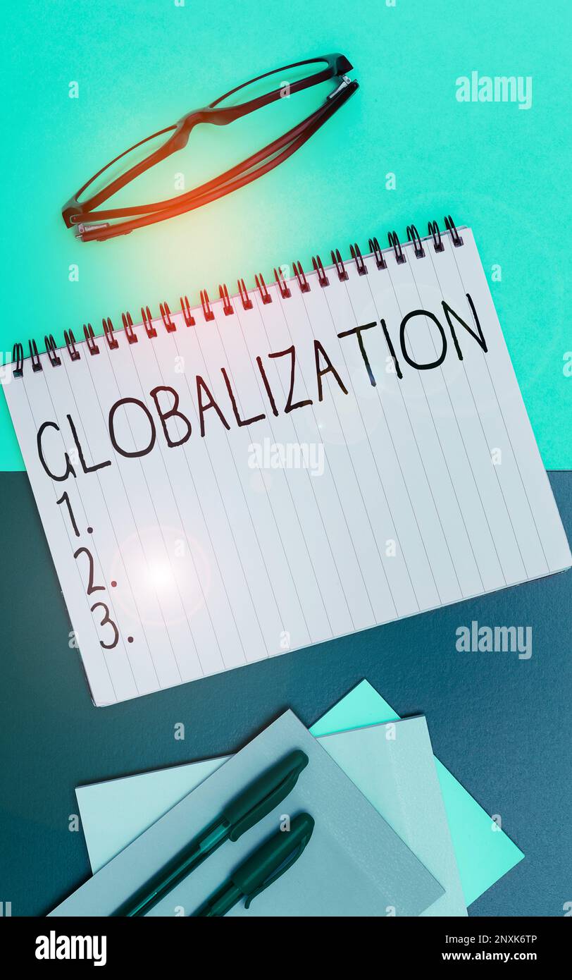 Conceptual caption Globalization. Business concept development of an ...