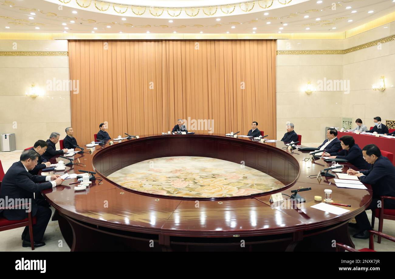 Beijing, China. 1st Mar, 2023. Wang Yang, chairman of the Chinese ...