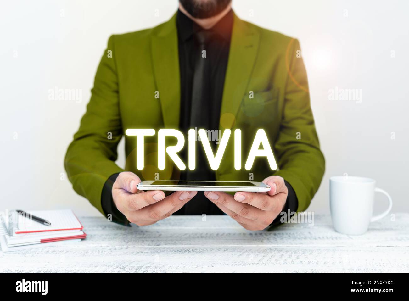 Text caption presenting Trivia. Business overview details ...