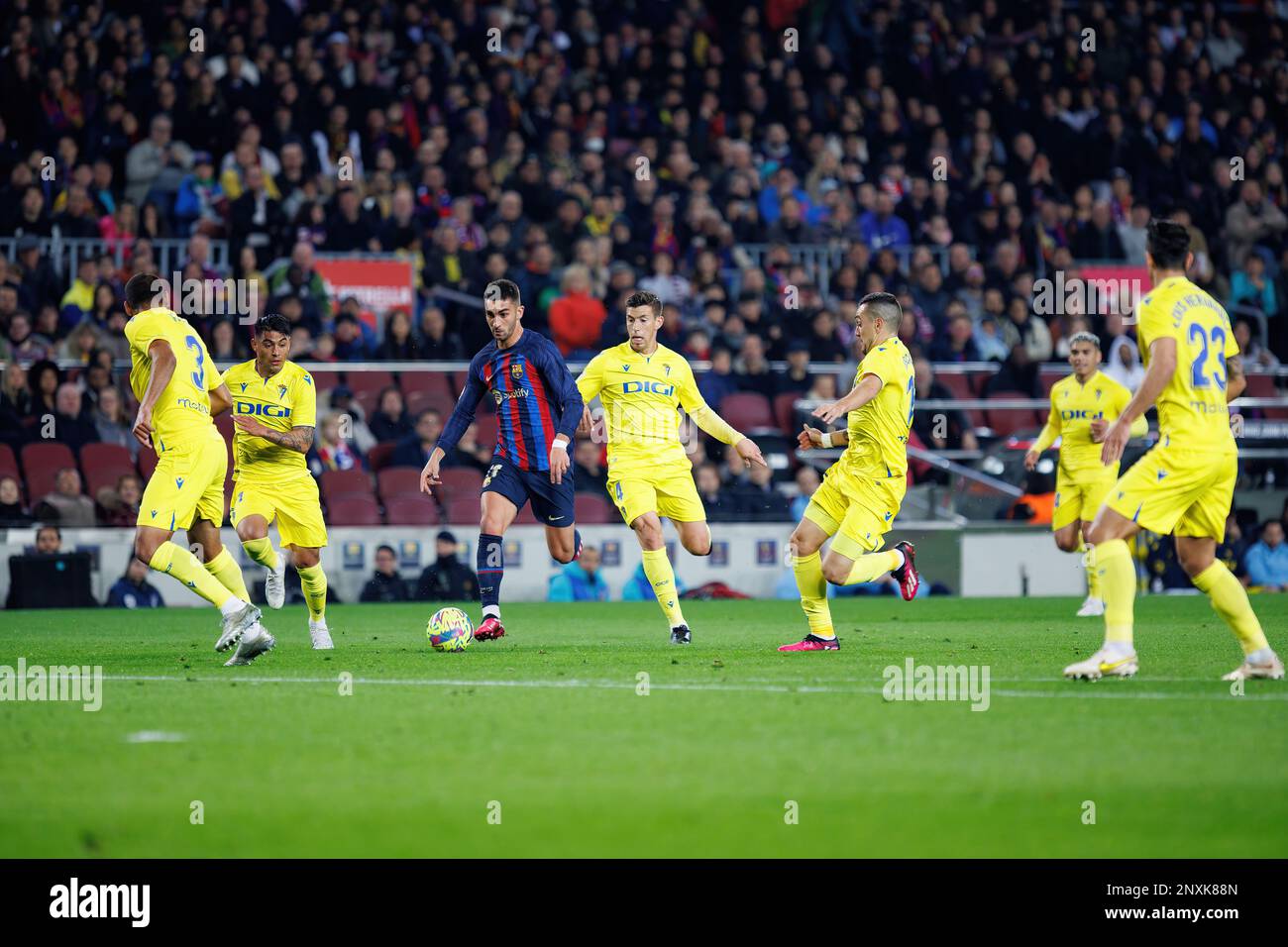 BARCELONA - FEB 19: Ferran Torres in action during the LaLiga match ...