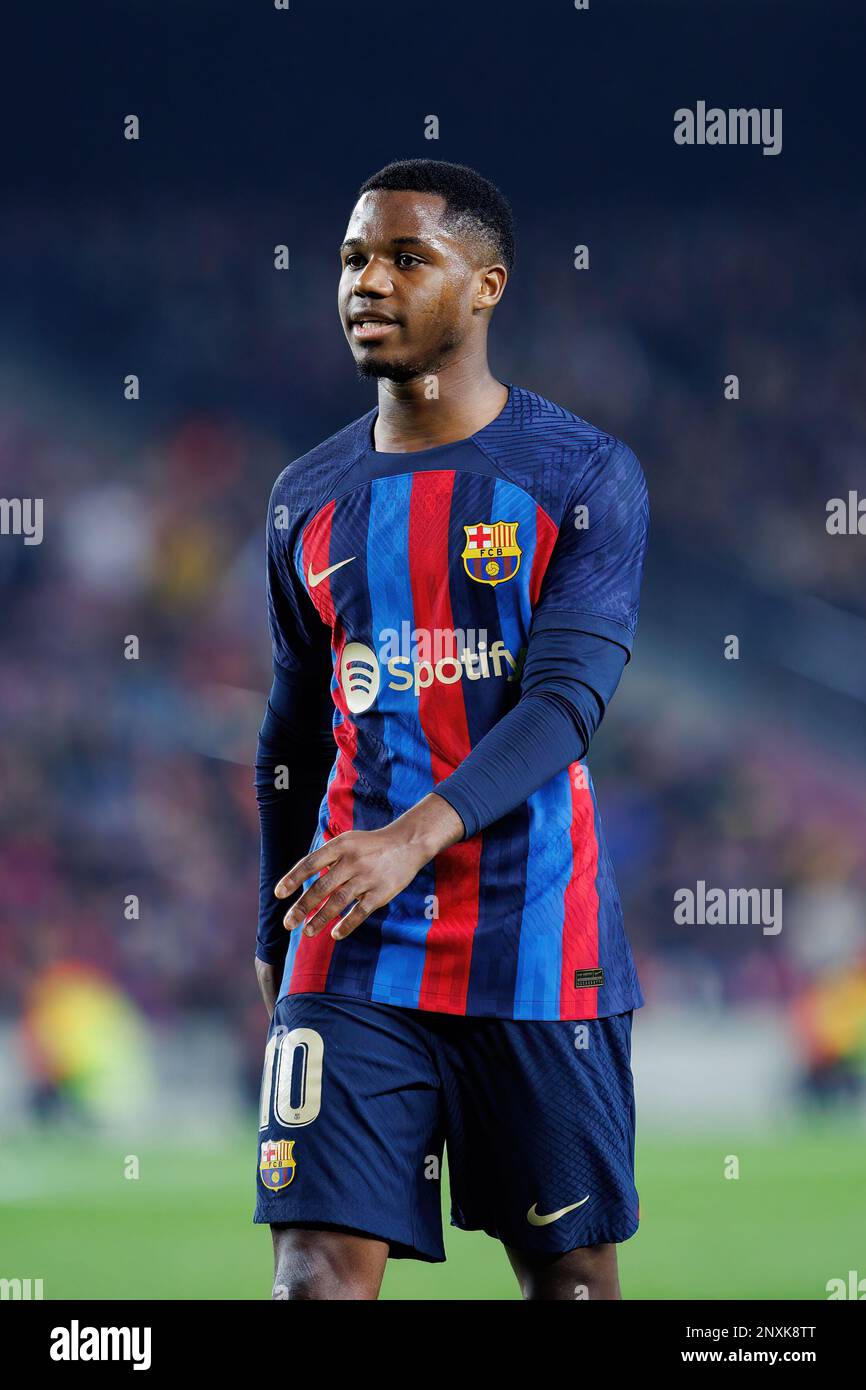 BARCELONA - FEB 19: Ansu Fati in action during the LaLiga match between ...